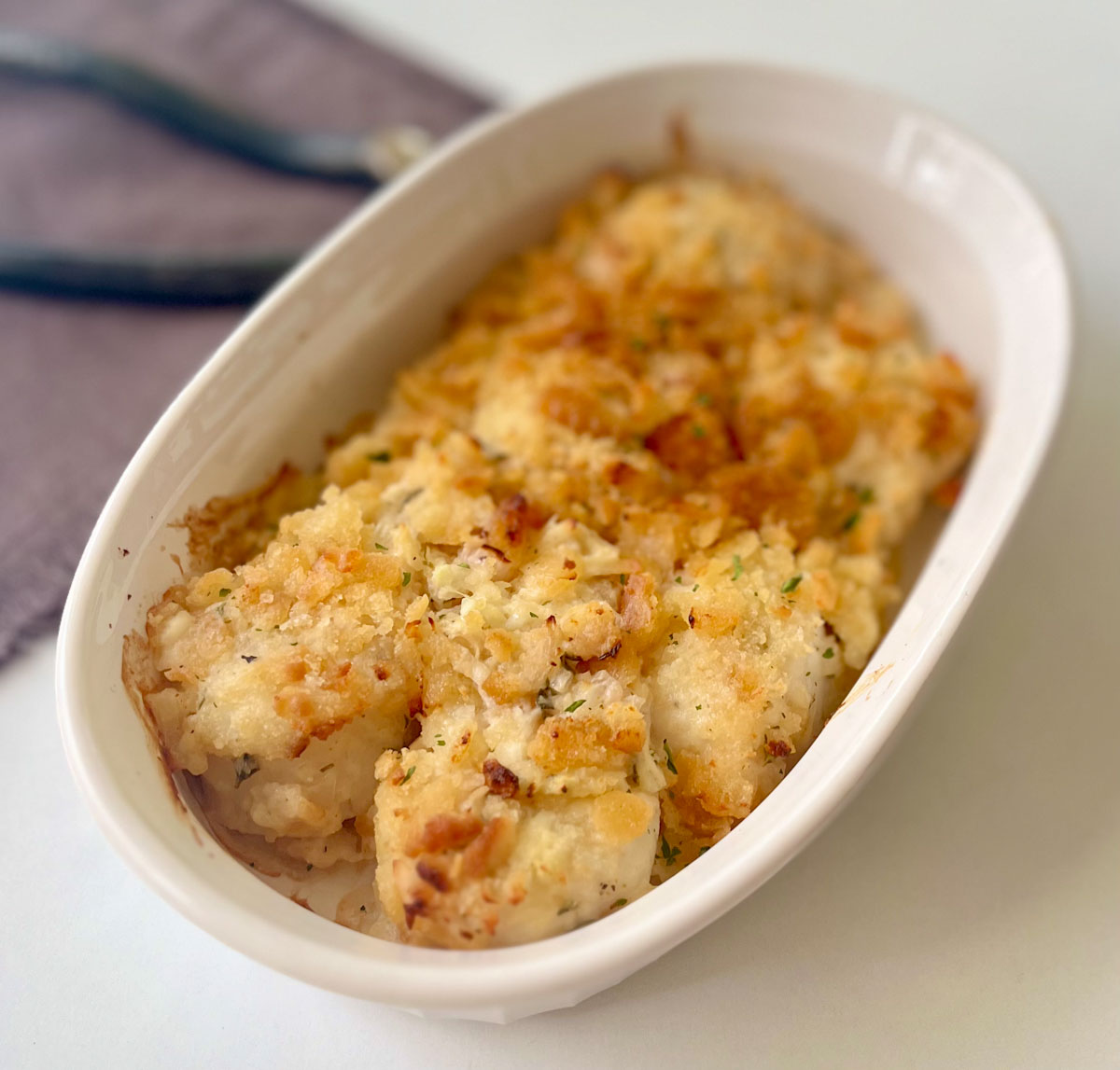 Easy Baked Scallop Casserole With Ritz Crackers - joinmeinthekitchen.com