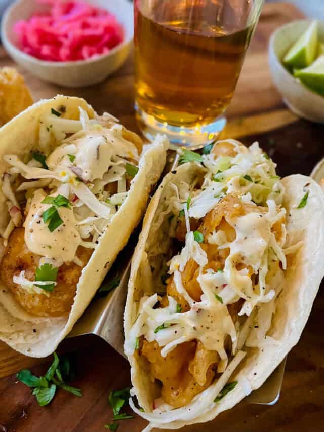 Easy Crispy Baja Style Fresh Fish Tacos - joinmeinthekitchen.com